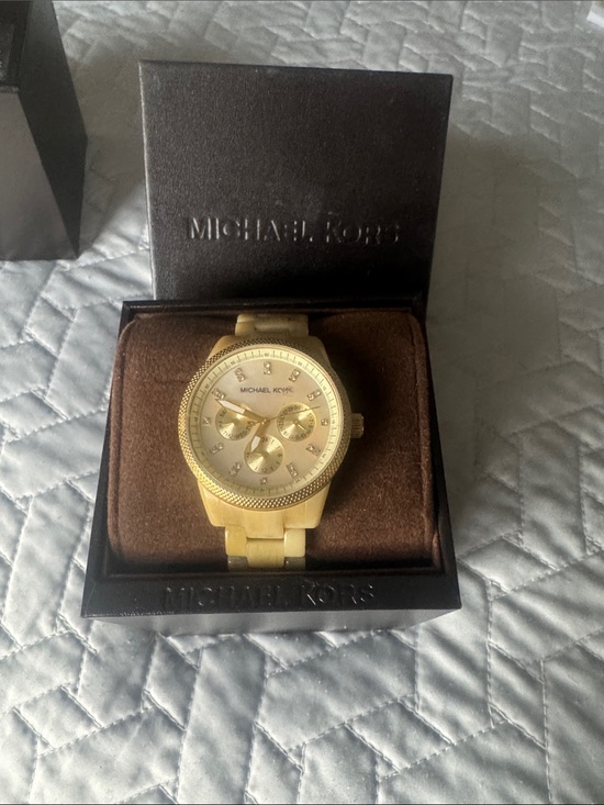 Michael Kors | Accessories | Michael Kors Gold Stainless Steel Dial ...